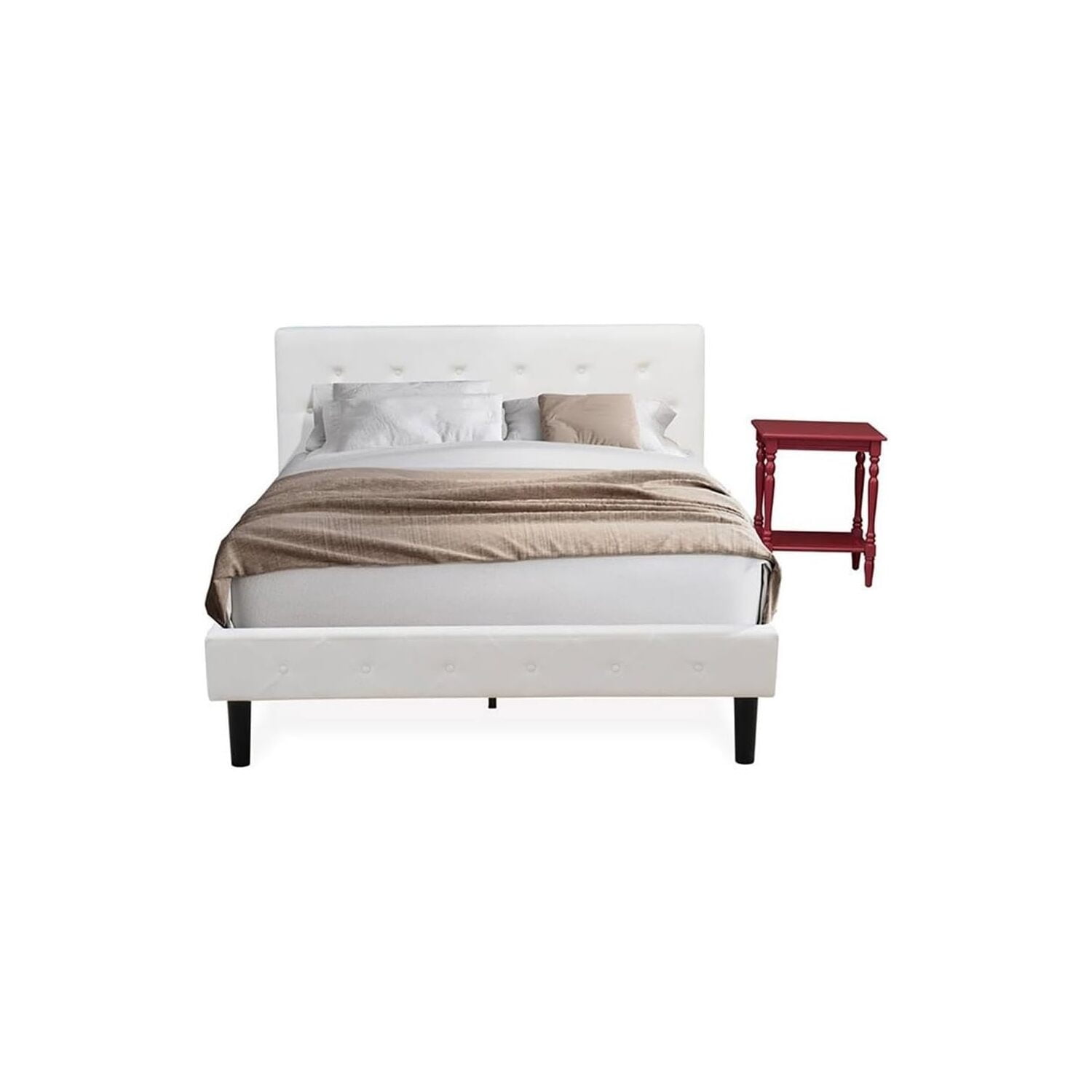 Homestock Earthy Elegance 2 Piece Bedroom Set - Button Tufted Bed Frame ...