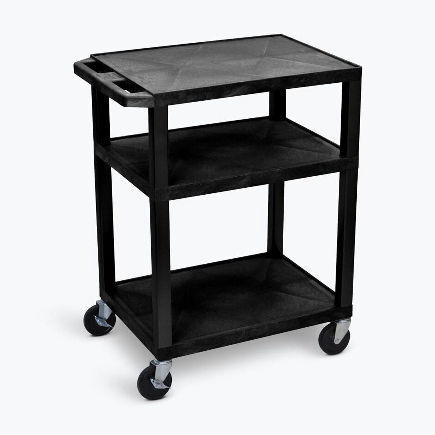 Homestock Earthy Elements Av Cart - Three Shelves With Black Legs ...