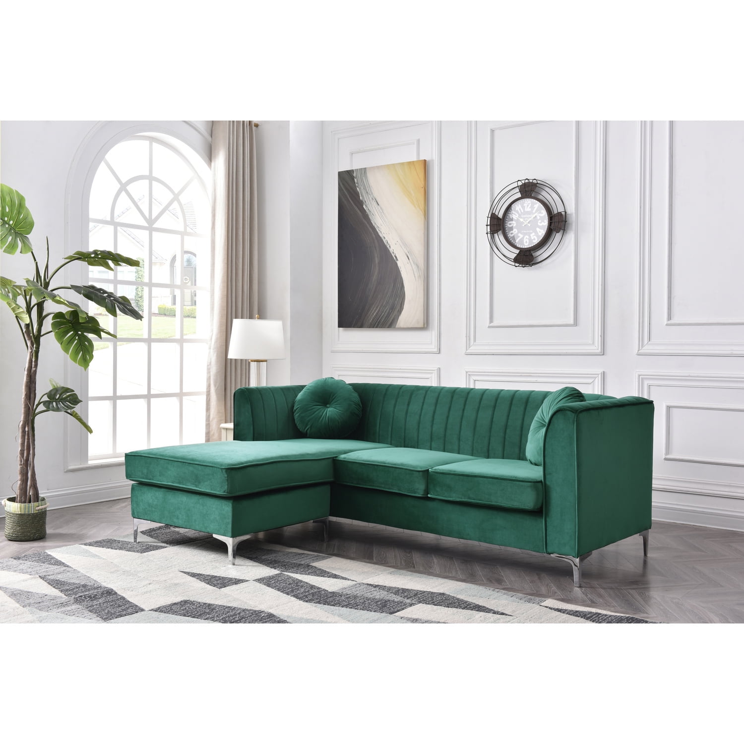 Homestock Earthy Elements Sofa Chaise , Green - Walmart.com