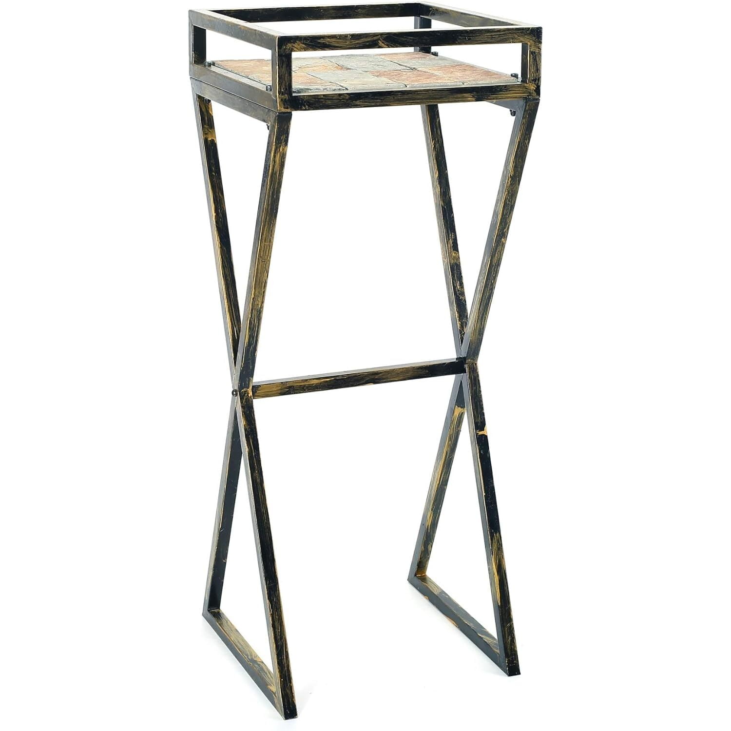 Modern Plant Stand - Metal Plant Display Stand - Indoor Outdoor Decor ...
