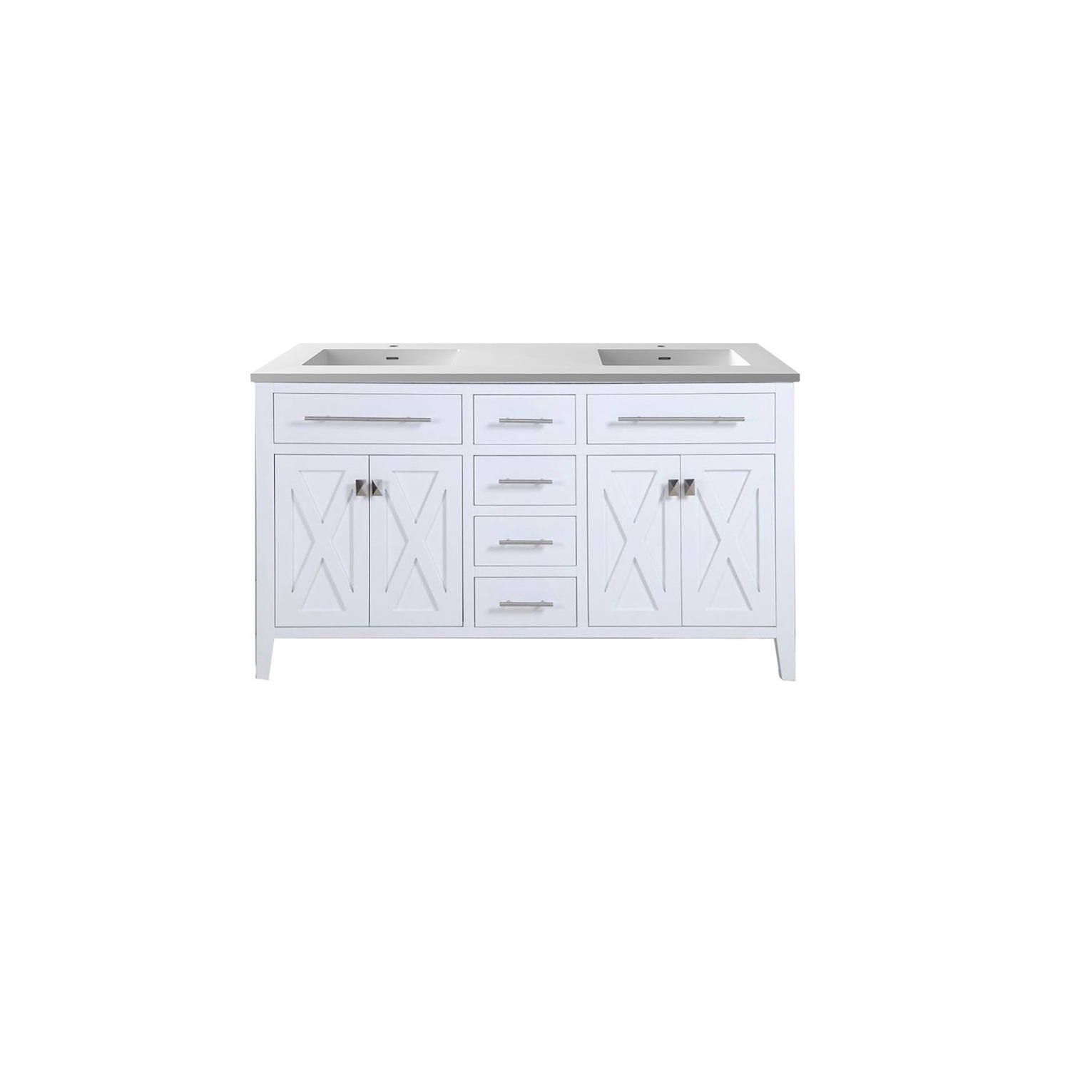 Homestock Eclectic Elegance - 60 - White Cabinet Matte White Solid ...