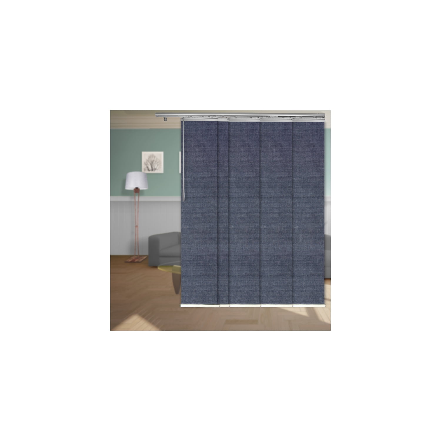 Adjustable Panel Track Room Divider - Steel Partition System - 5 Panels ...