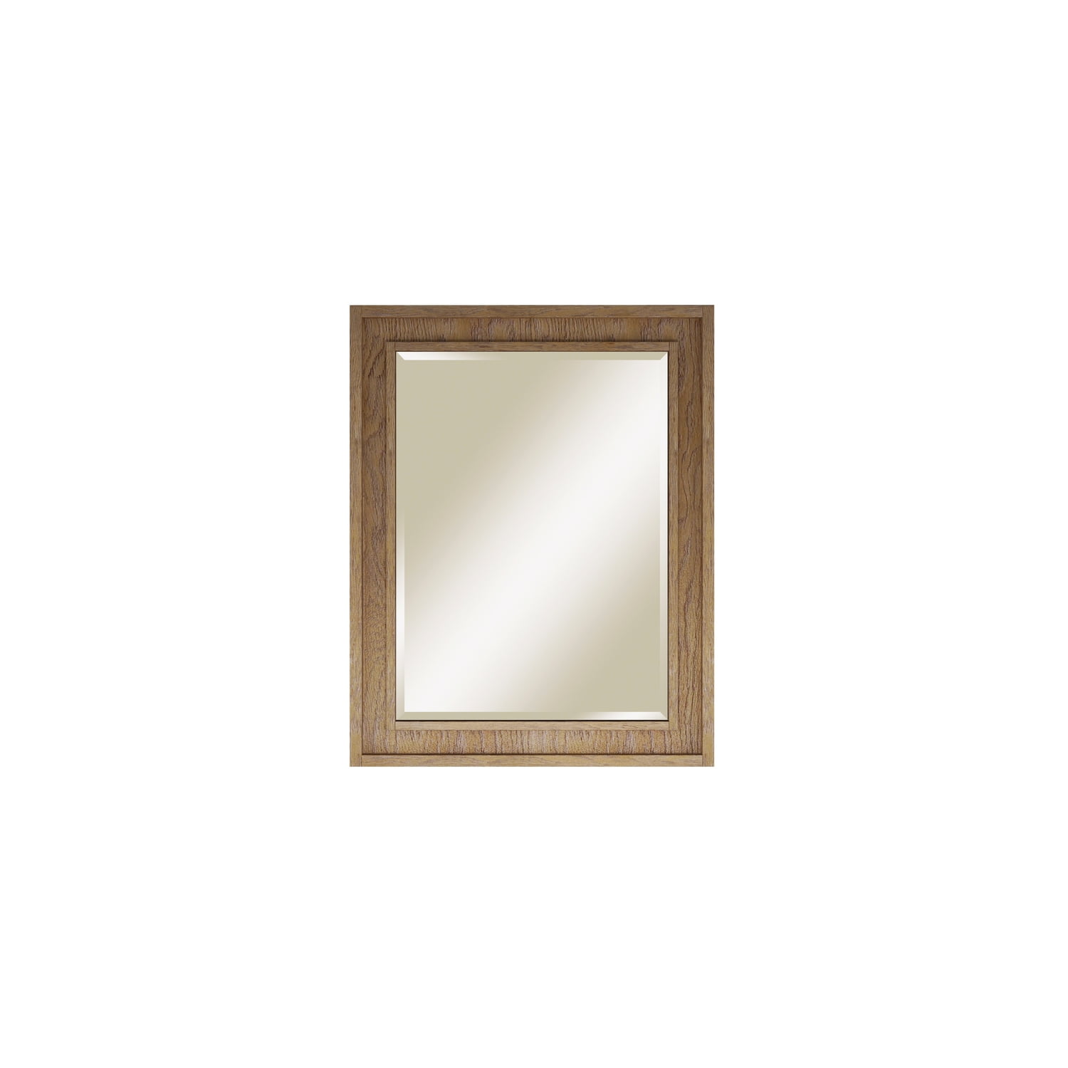 Framed Wall Mirror 30x40 Inch, Rustic Oak Finish Accent Mirror for ...