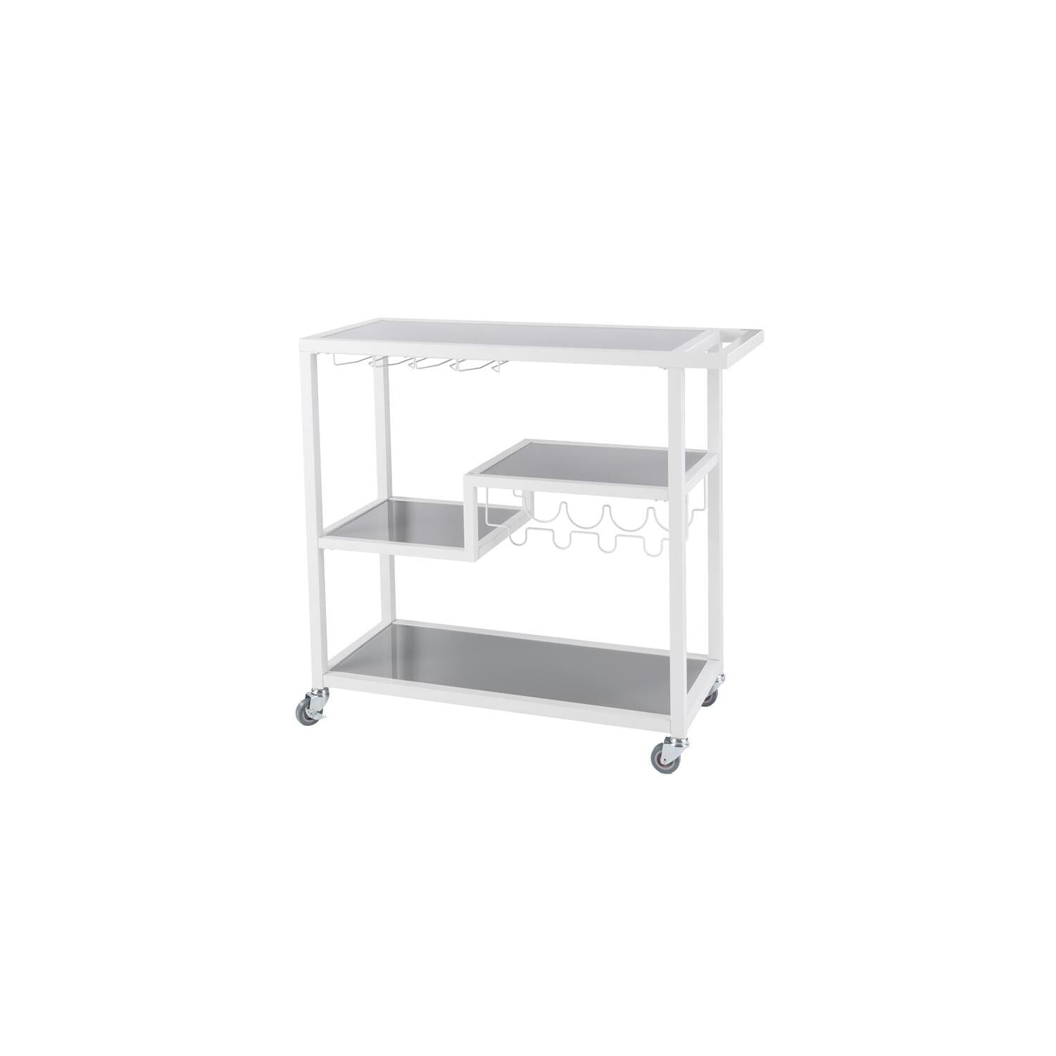 Homestock Global Glam Serving Cart With Wheels, Modern Party Essential ...