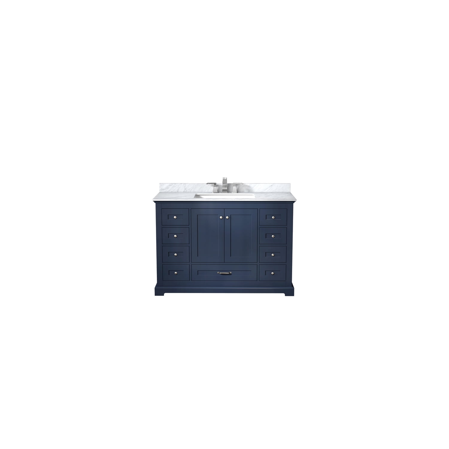 Homestock Gothic Glamour Single Vanity Set, White Carrara Marble Top ...