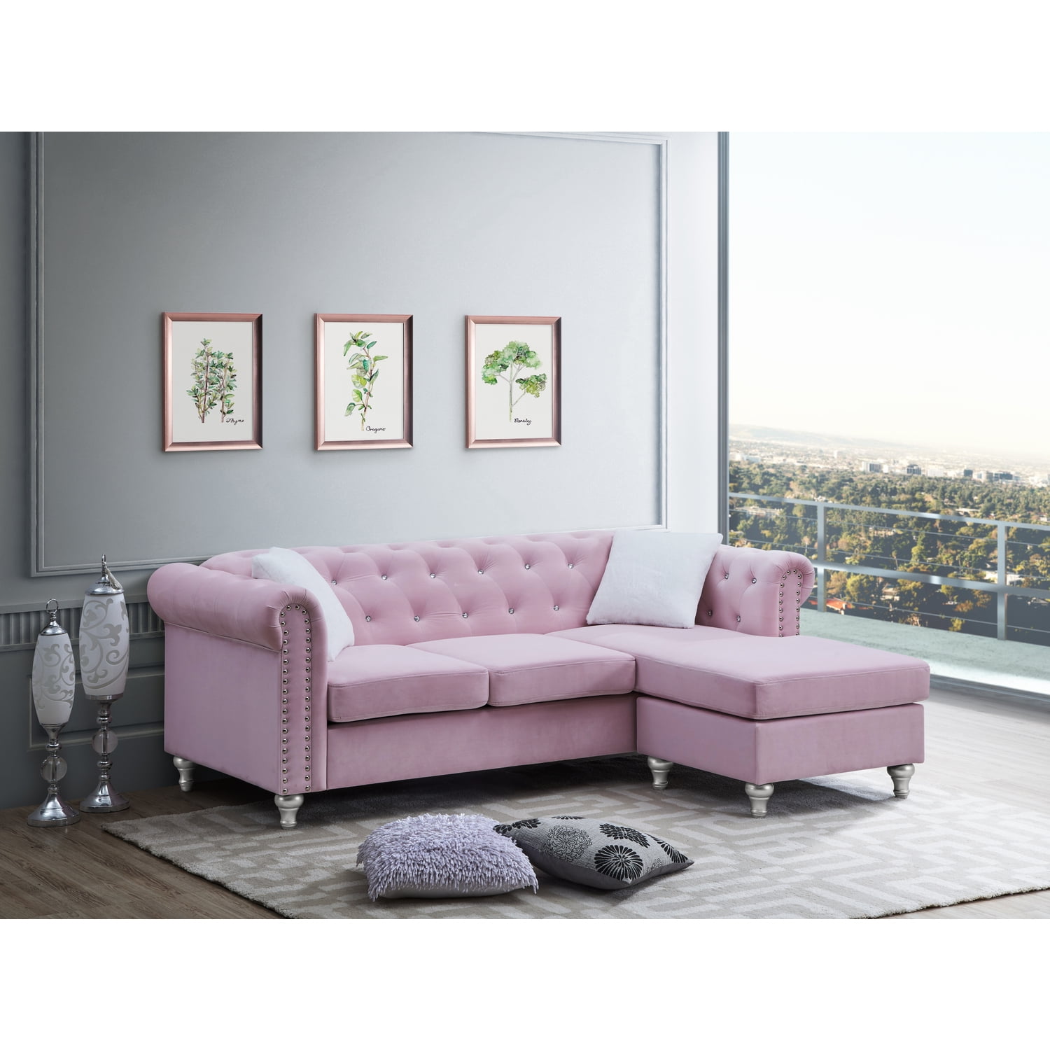 Homestock Gothic Grace Sofa Chaise , - Walmart.com