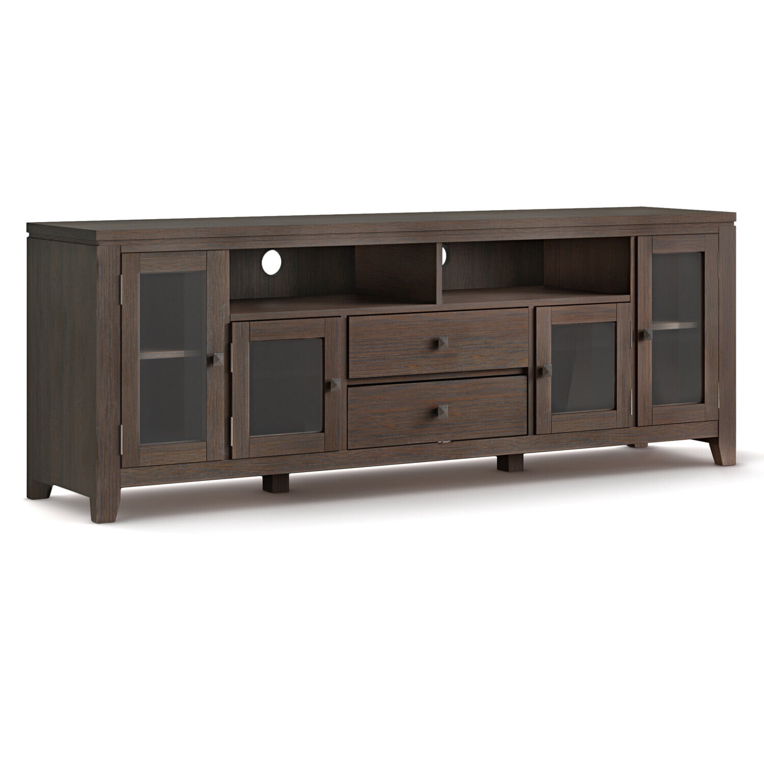 Homestock Medieval Majesty Solid Wood 72 Inch Wide Tv Media Stand For ...