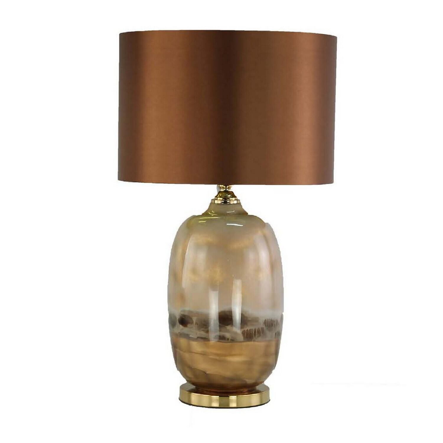 Homestock Mediterranean Mingle 25 Inch Table Lamp, Drum Shade, Vase ...