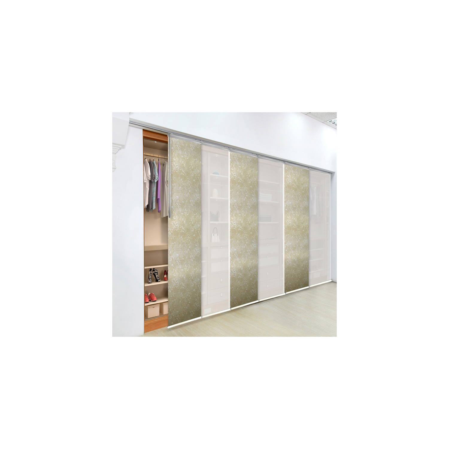 Room Divider Panels Track System - Adjustable Width BlindsSteel Curtain ...