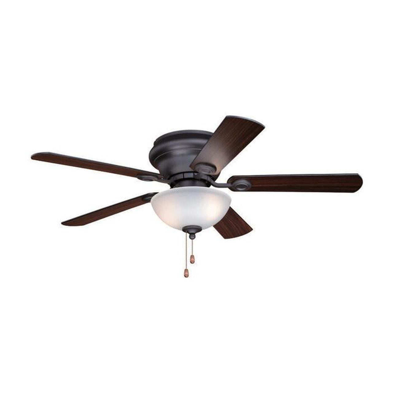 Homestock Modern Marvel 42 In. Indoor Flush Mount Ceiling Fan With Led ...