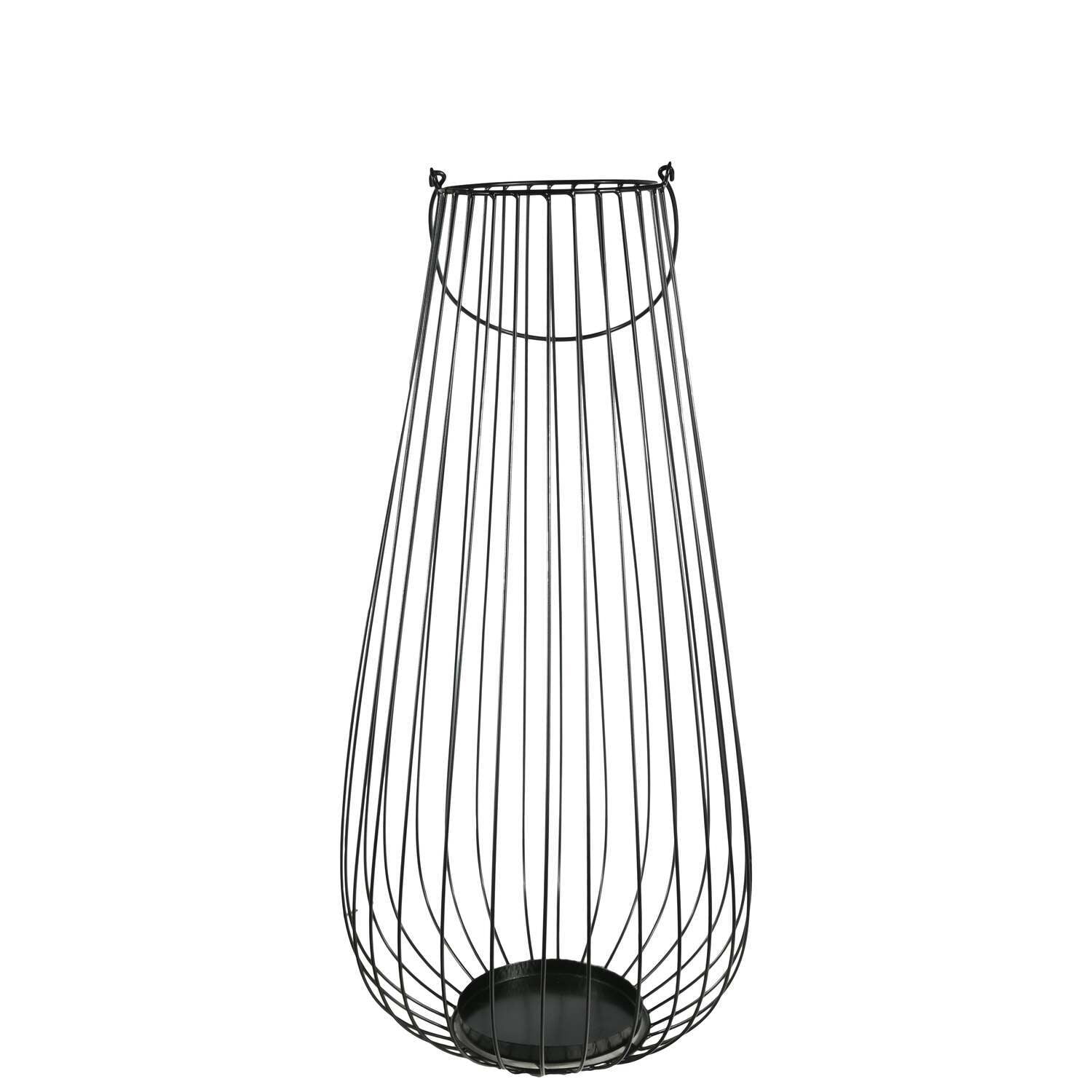 Homestock Modern Marvel Metal Round Bellied Lantern With Top Handle And ...