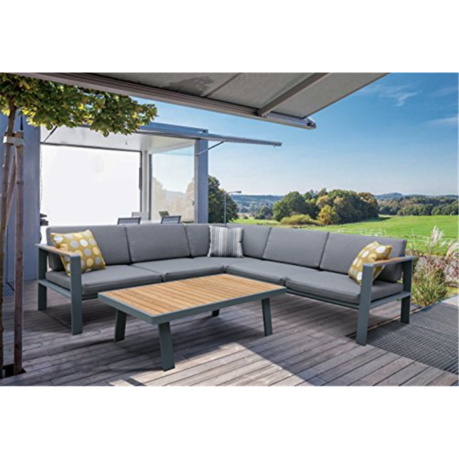 Homestock Modern Marvel Outdoor Patio Sectional Set - Walmart.com