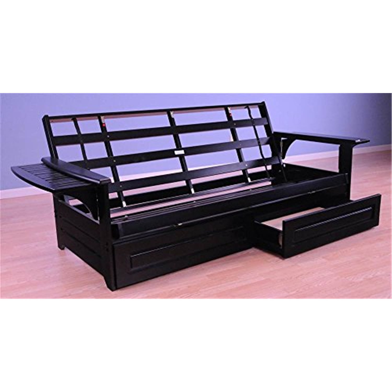 Homestock Modern Minimalism Futon Frame With Storage Drawer - Walmart.com