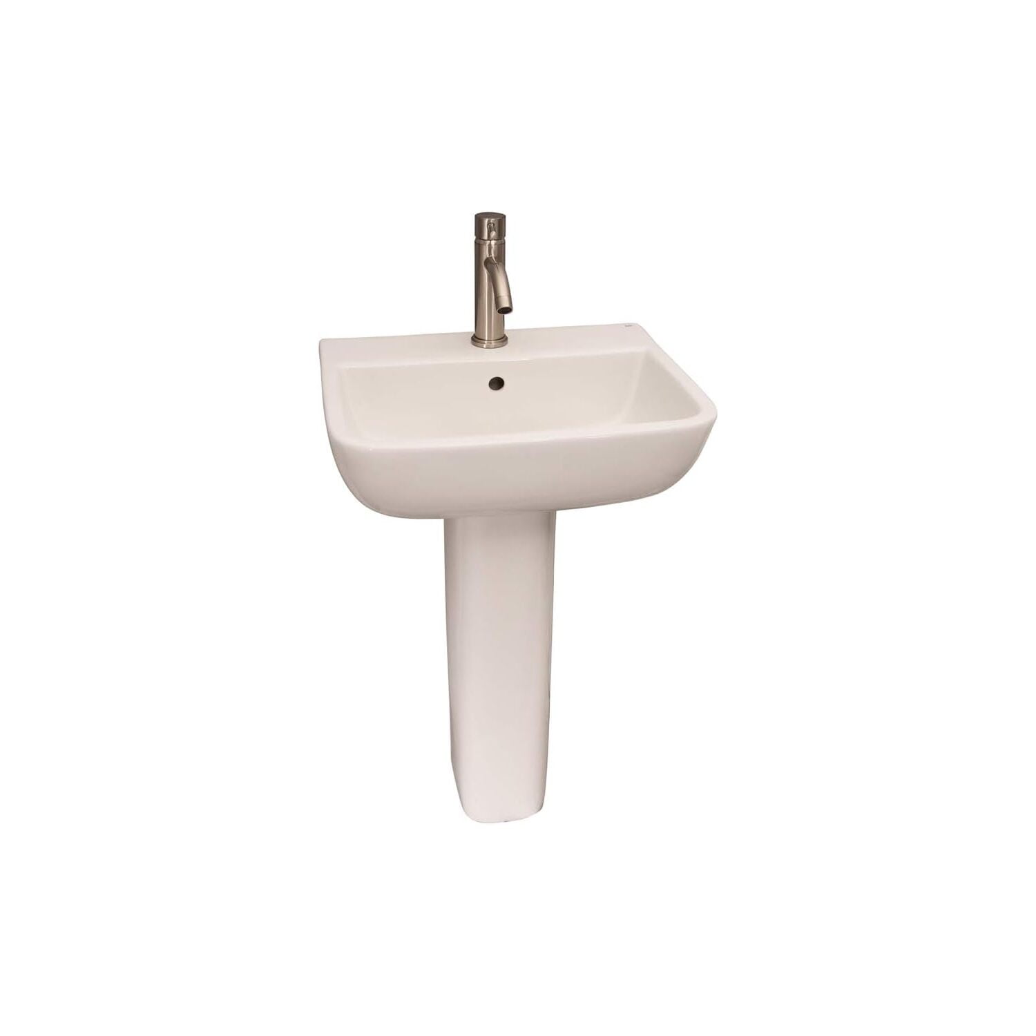 Homestock Modern Motifs 20.5 Inch Vitreous China Pedestal Lavatory With ...