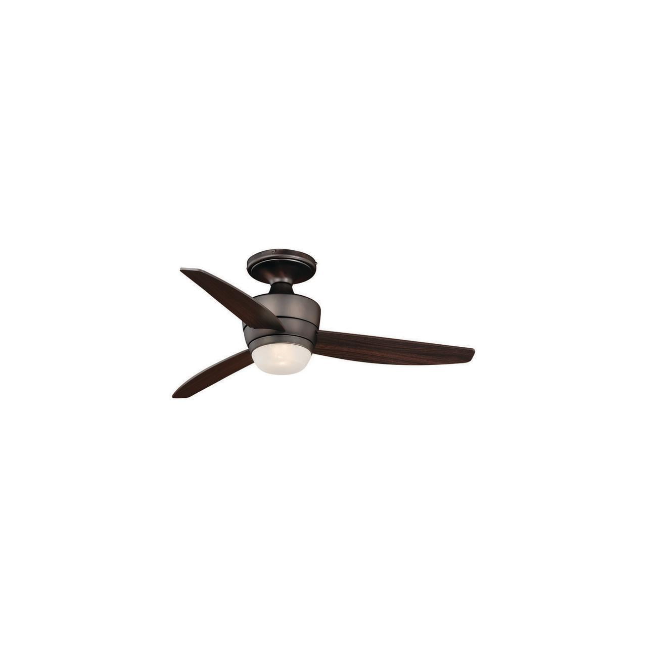 Homestock Modern Muse 44 In. Quiet Flush Ceiling Fan With Light Kit And ...