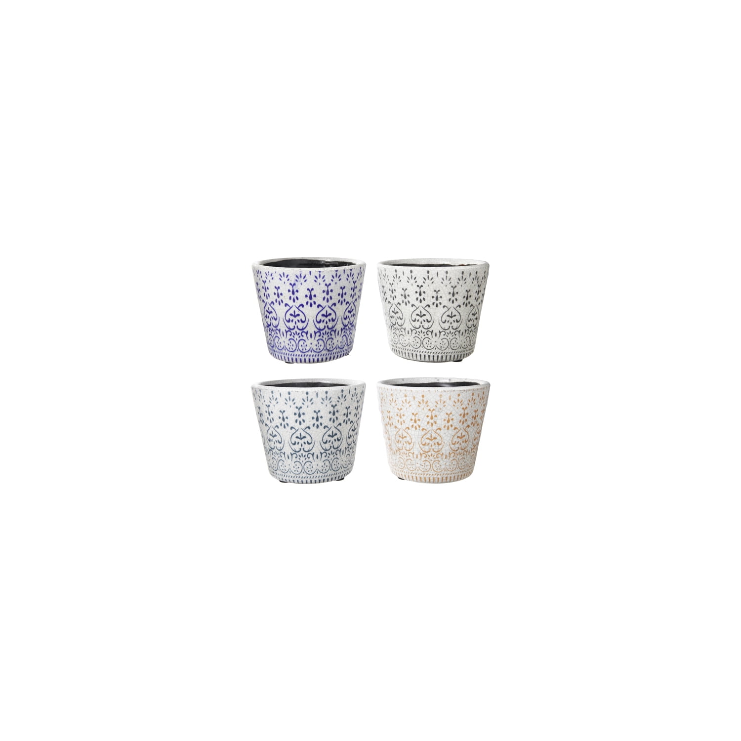 Homestock Natural Beauty Ceramic Round Pot Gloss Finish - Walmart.com