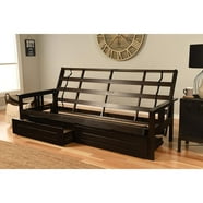 Homestock Handmade Home Butternut Finish Futon Frame Set with Mattress ...
