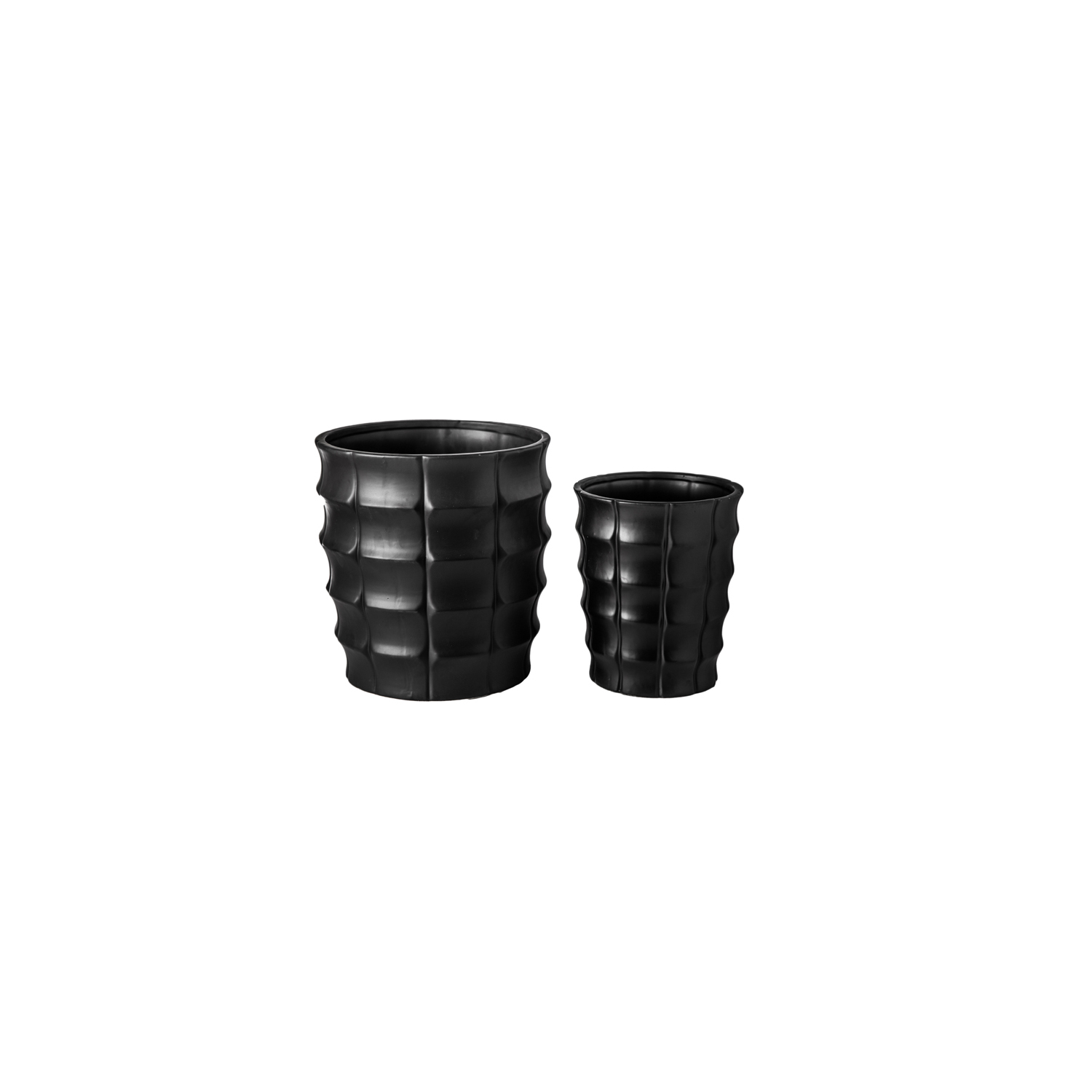 Homestock Naturally Nice Ceramic Round Pot With Embossed Layered ...