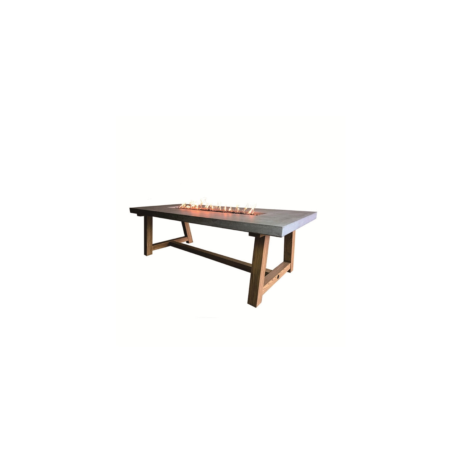 HomeStock Naturally Nice Dining Table - 39" L x 42" W x 19" H Concrete ...