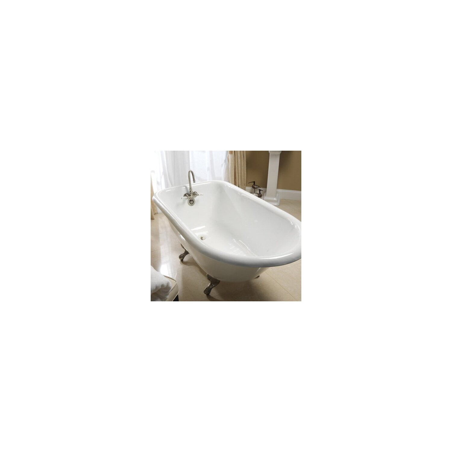 Homestock Neo-Classical Nostalgia Iron Roll Top , Elegant Roll Top Tub ...