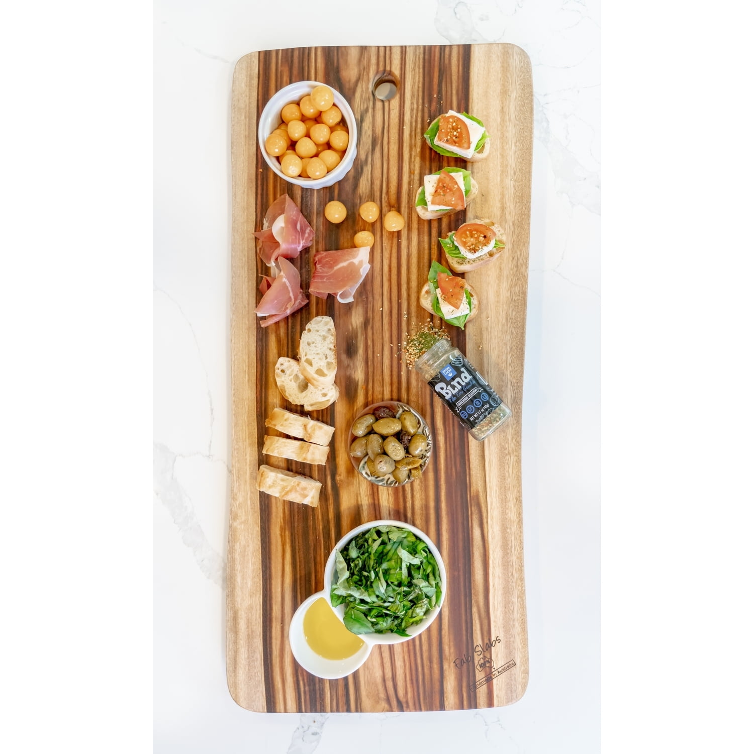 Homestock Nordic Haven Natural Wood Rectangular Serving Tray for Eating ...