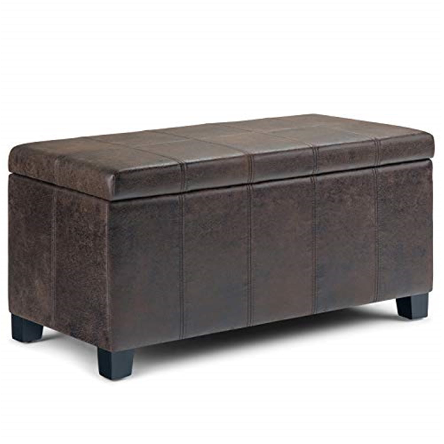 Homestock Renaissance Revival 36 Inch Wide Rectangle Storage Ottoman ...