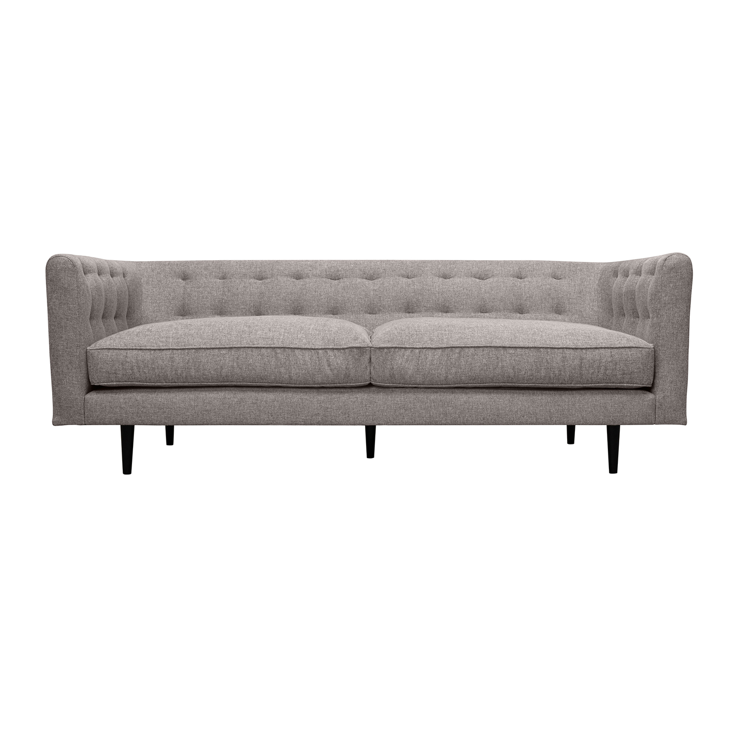 Gray Sofa 80 Inch Fabric Couch Modern Living Room Sofa with Wood Legs ...