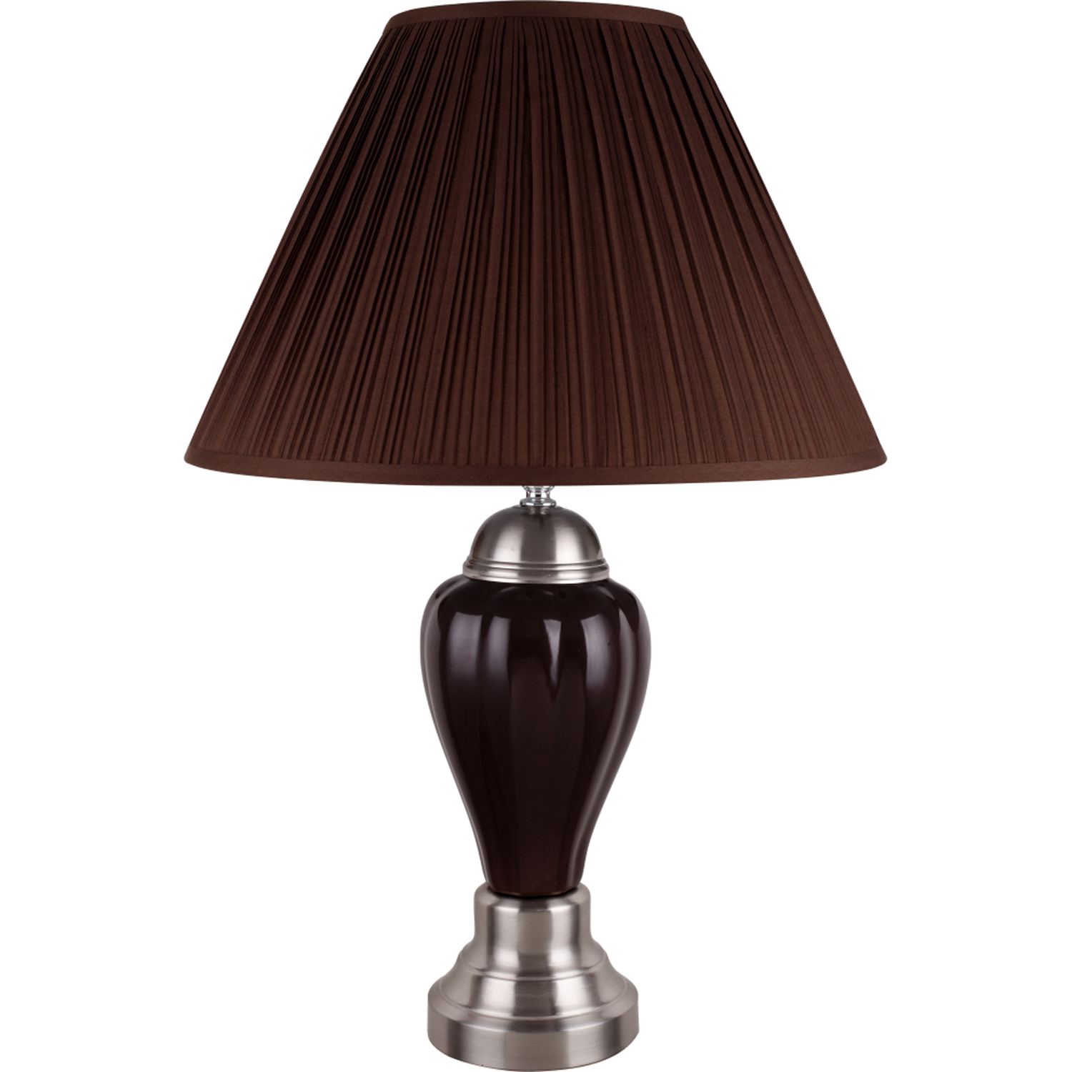 Retro Ceramic Table Lamp - 27" Tall Silver Ivory Shade Living Room ...