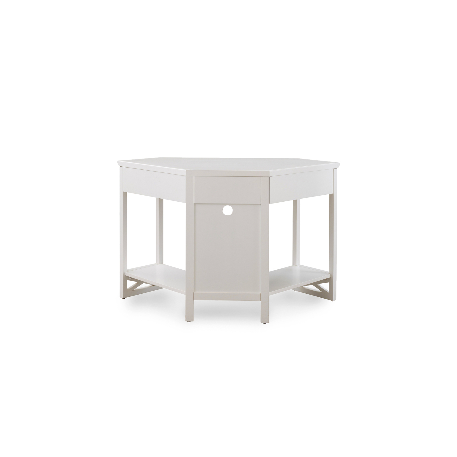 Homestock Retro Renaissance Computer Desk Made With White Finish On ...