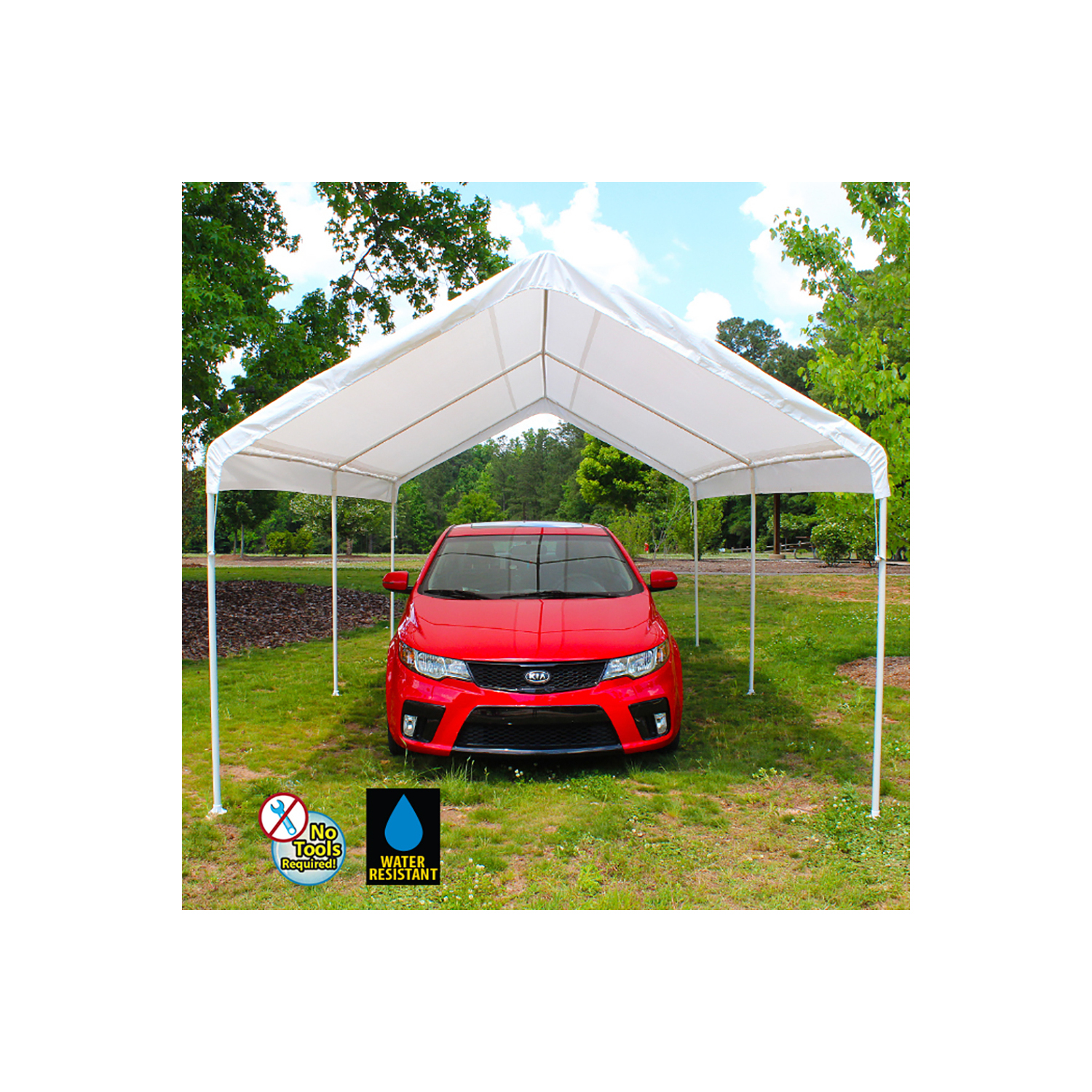 Homestock Rococo Radiance 10X20 Feet Pop-Up Canopy Tent, 6-Leg, 1 1/4 ...