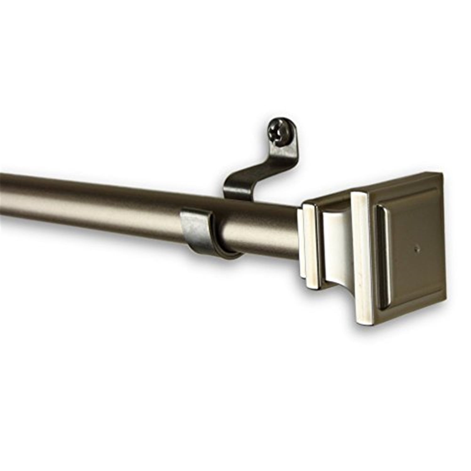 Cafe Curtain Rod 28-48 Inch Steel - Satin Nickel Finish, Wall Mount ...
