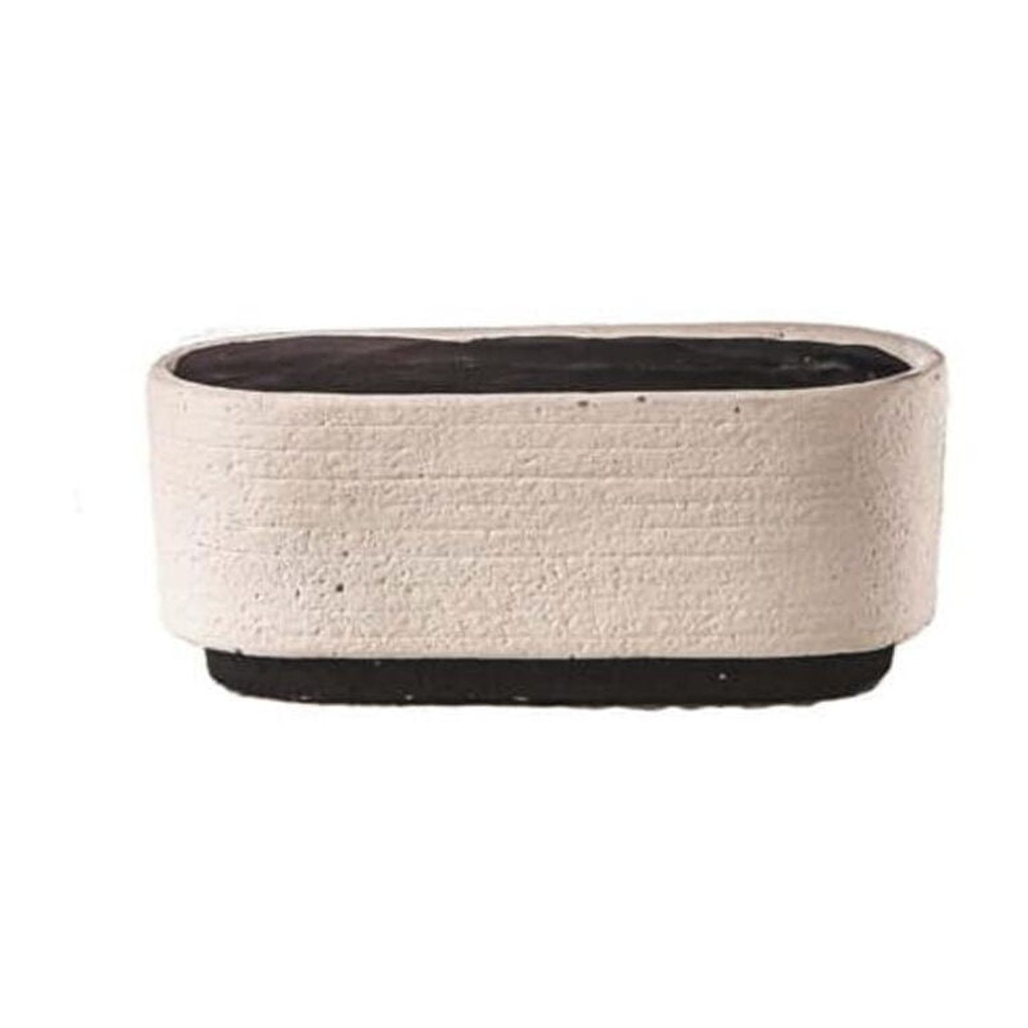 Homestock Rococo Radiance Cement Oval Pot - Walmart.com