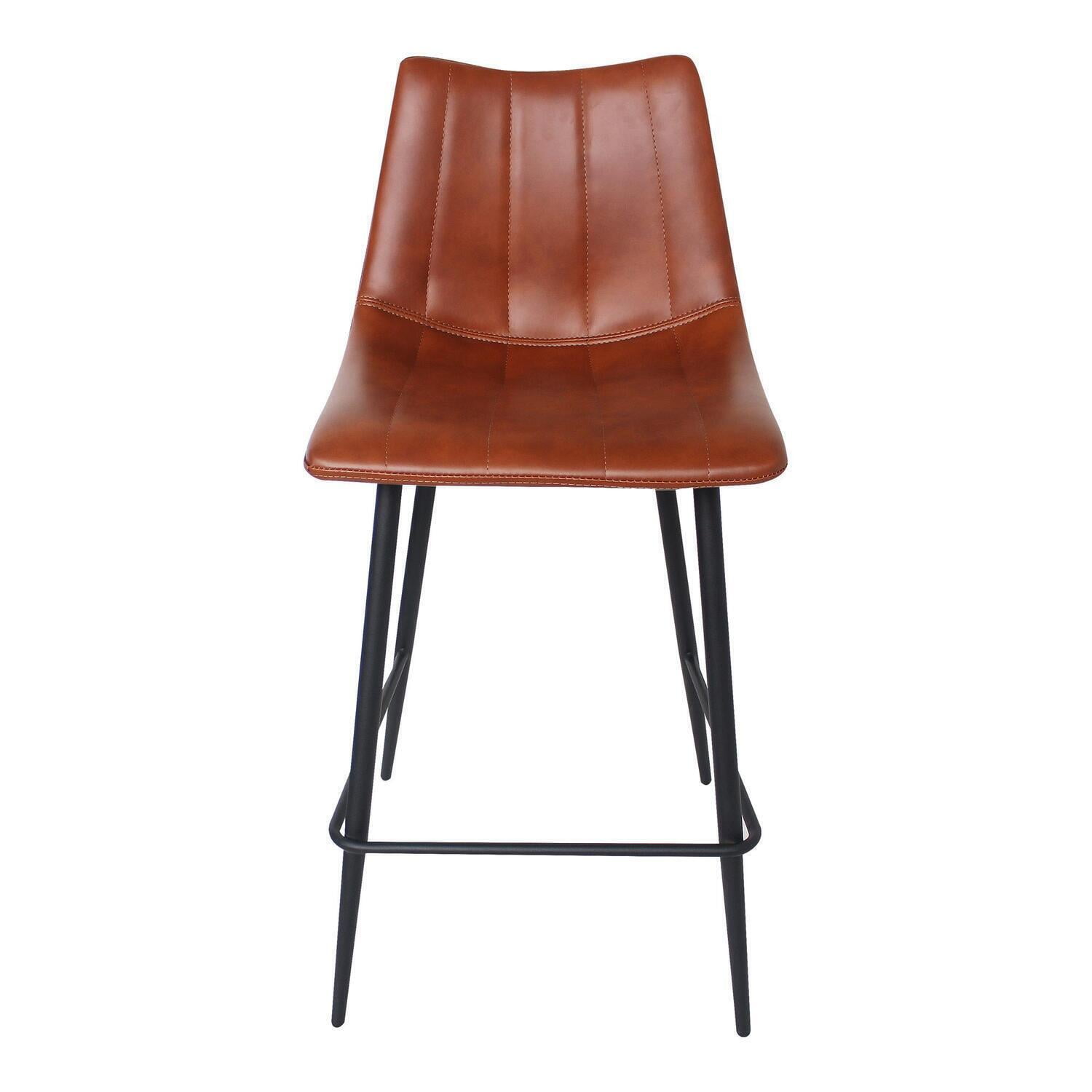 Counter Stools Set of 2 - Modern Bar Stools Brown - Kitchen Dining Room ...