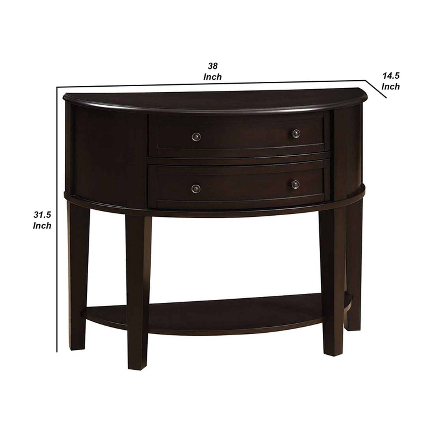 Homestock Rococo Radiance Wooden Console Table For Living Room Or ...