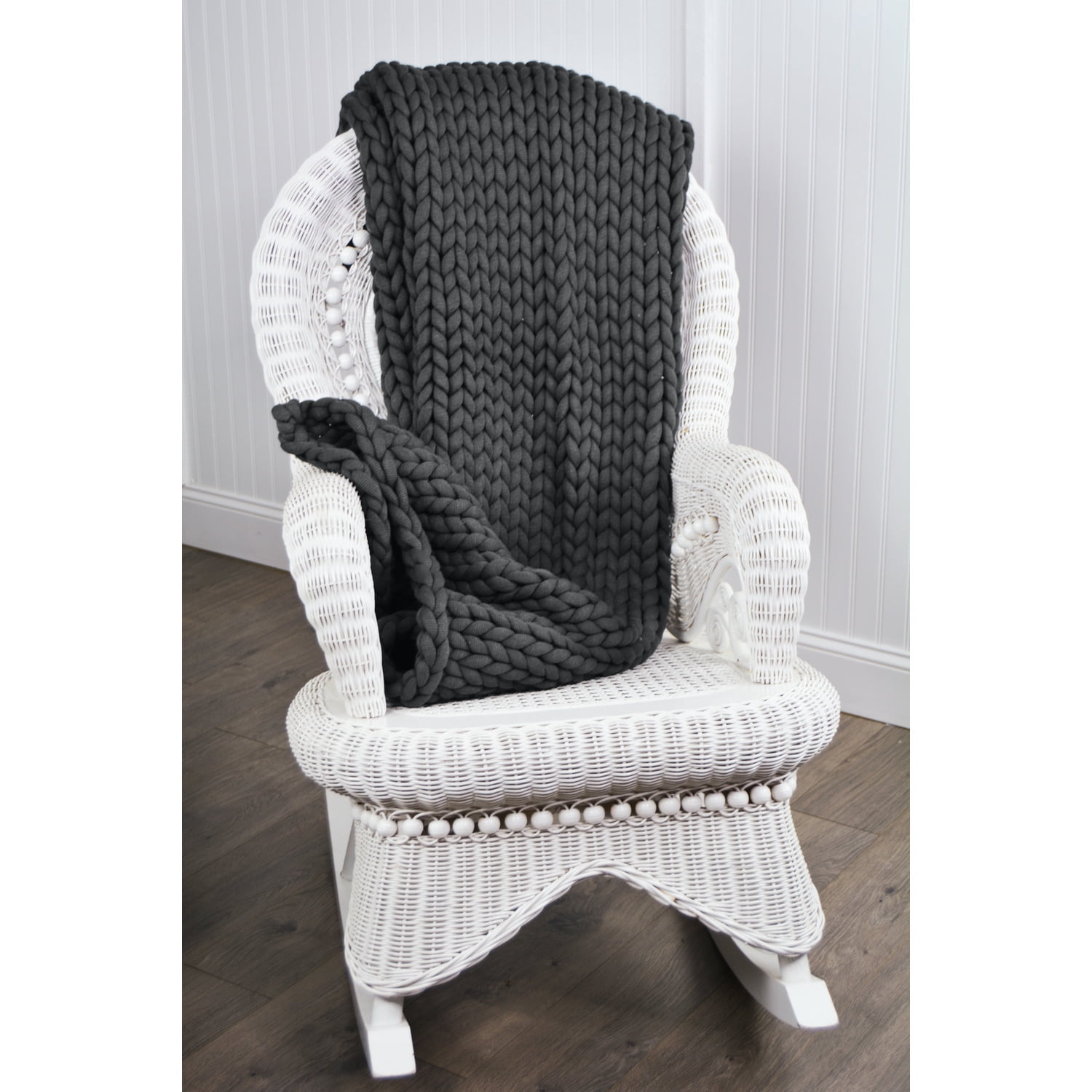 Homestock Rustic Recluse Charcoal Throw - Walmart.com