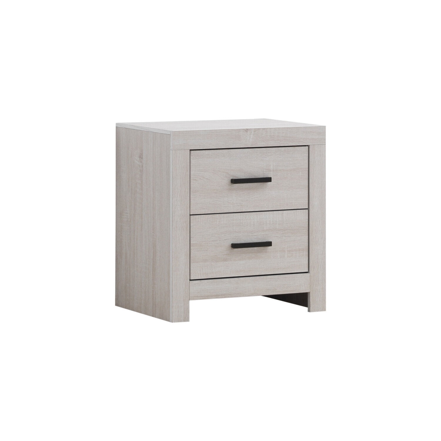 Homestock Rustic Recluse Coastal White 2-Drawer Nightstand, 3D Paper ...