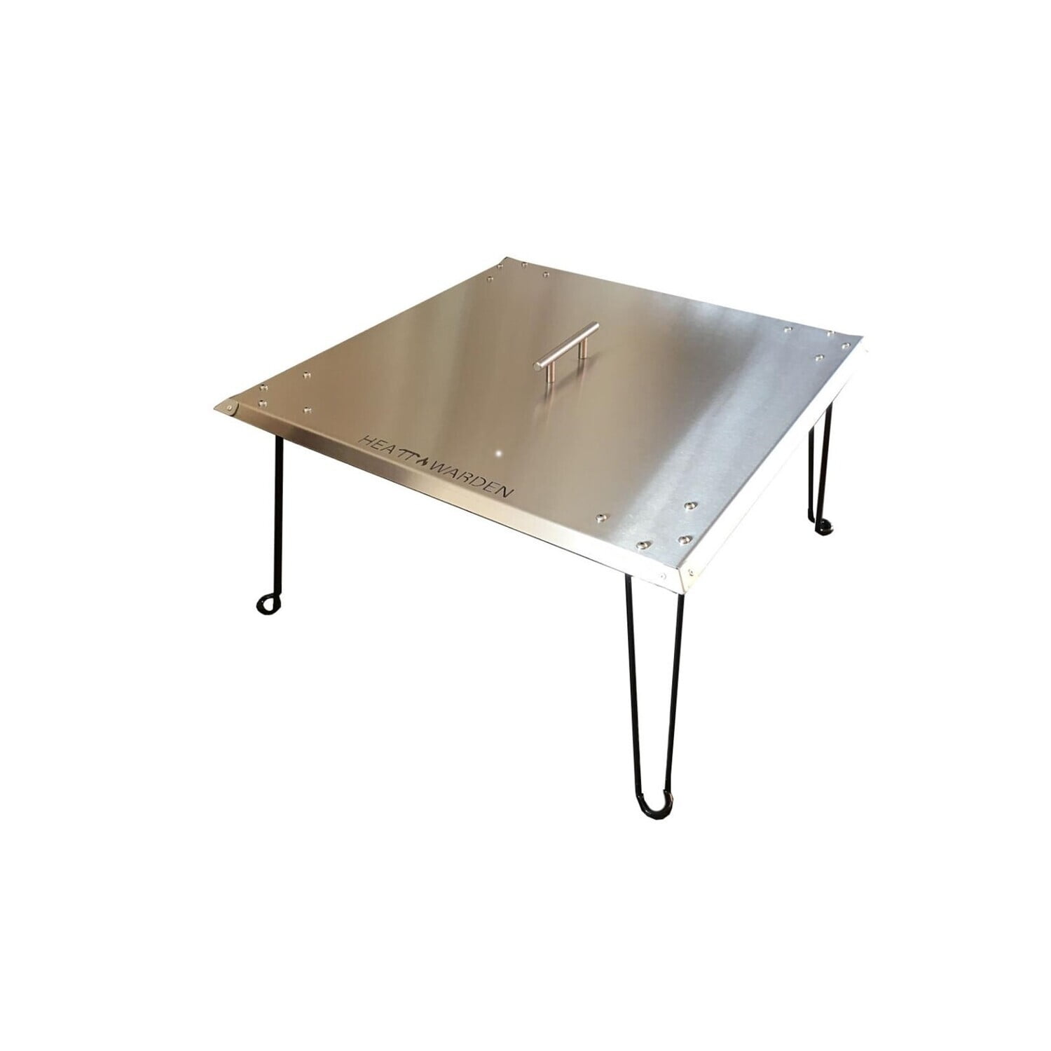Homestock Rustic Recluse Fire Pit Deflector In Stainless Steel - 24"D X ...