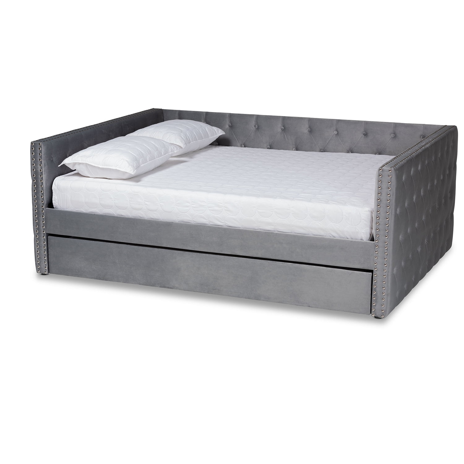 Homestock Rustic Recluse Modern And Contemporary Grey Velvet Fabric ...