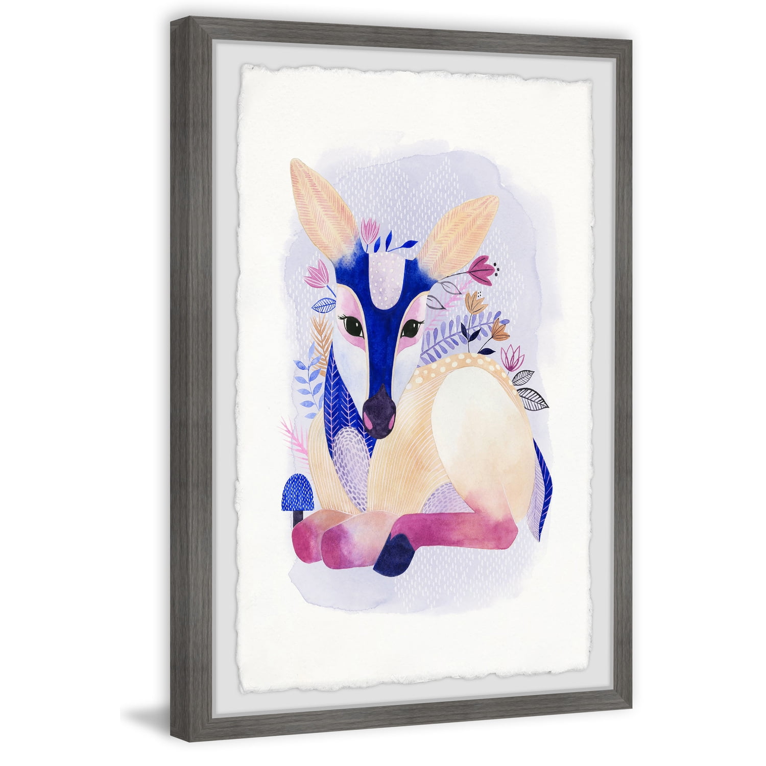 Rustic Framed Wall Art Print - 30x20 Abstract Home Decor - Modern ...