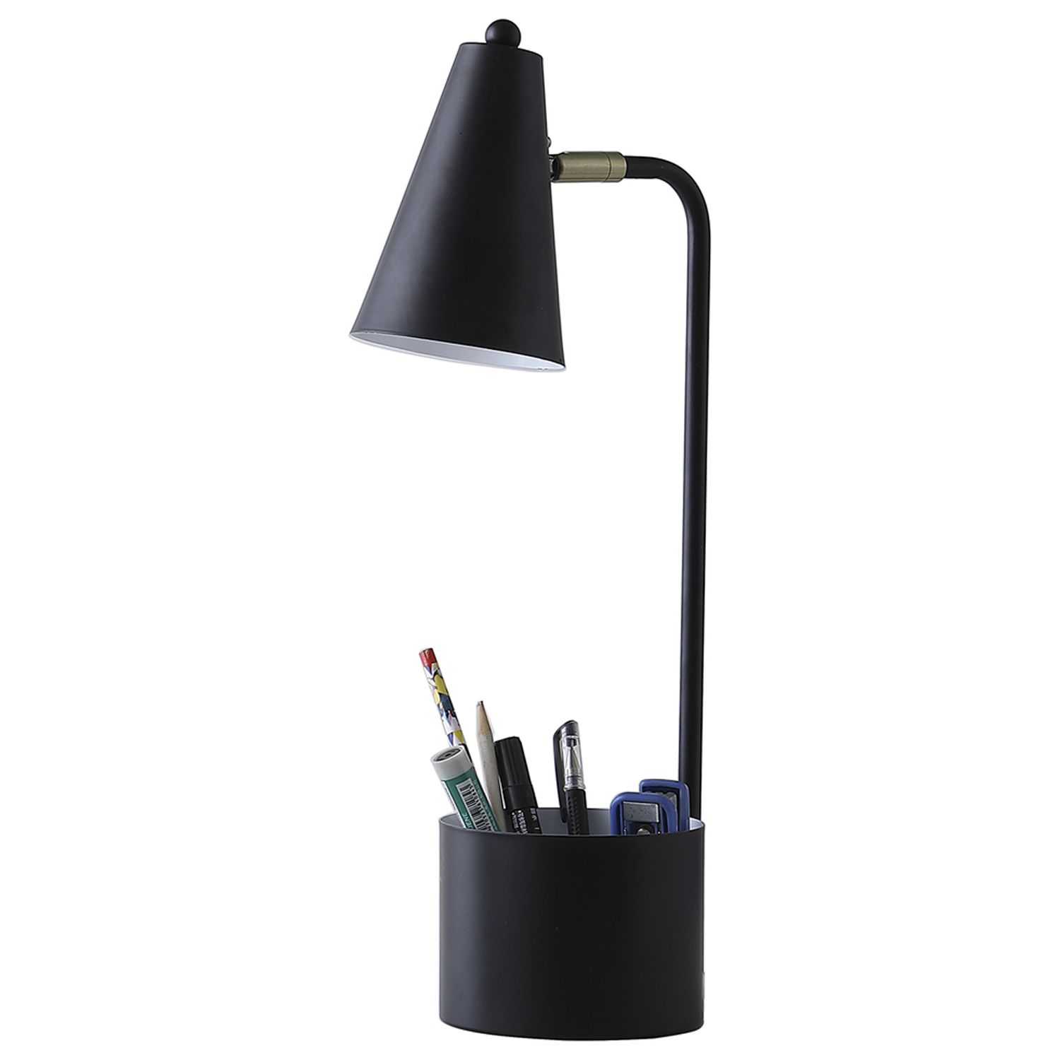 Homestock Rustic Retreat 19.5" In Student Black Metal Task Desk Lamp W ...