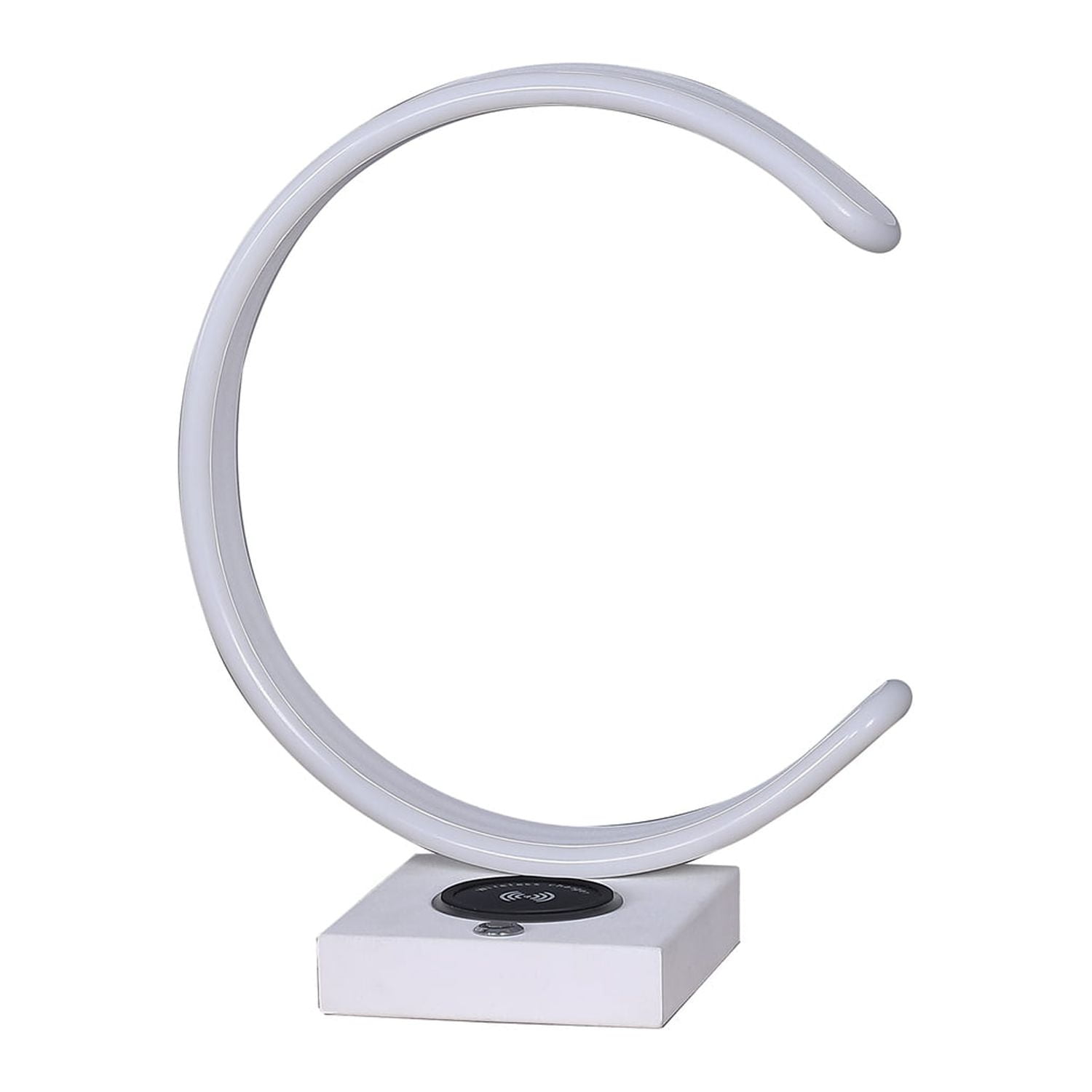 Homestock Rustic Romance 13.5" C Shape w/ USB / Wireless Charger Port ...