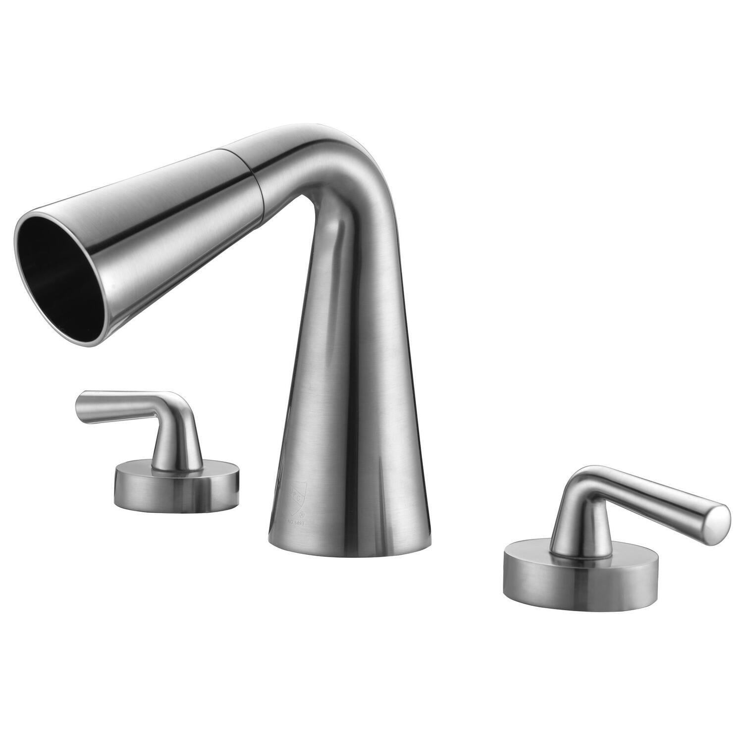 Homestock Seaside Style Brushed Nickel Widespread Cone Waterfall ...