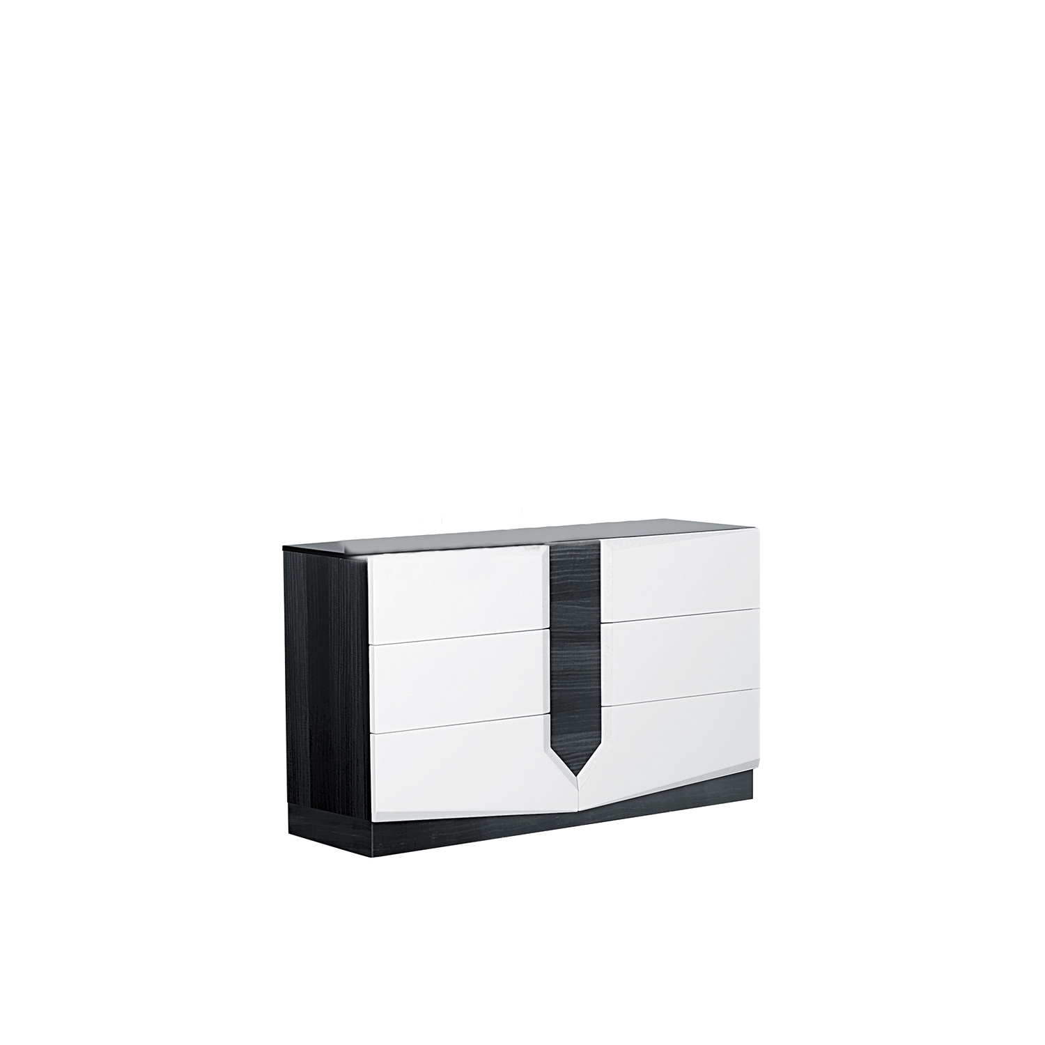 Homestock Seaside Style Dresser - 18" D x 32" W x 54" H, Zebra Grey and ...