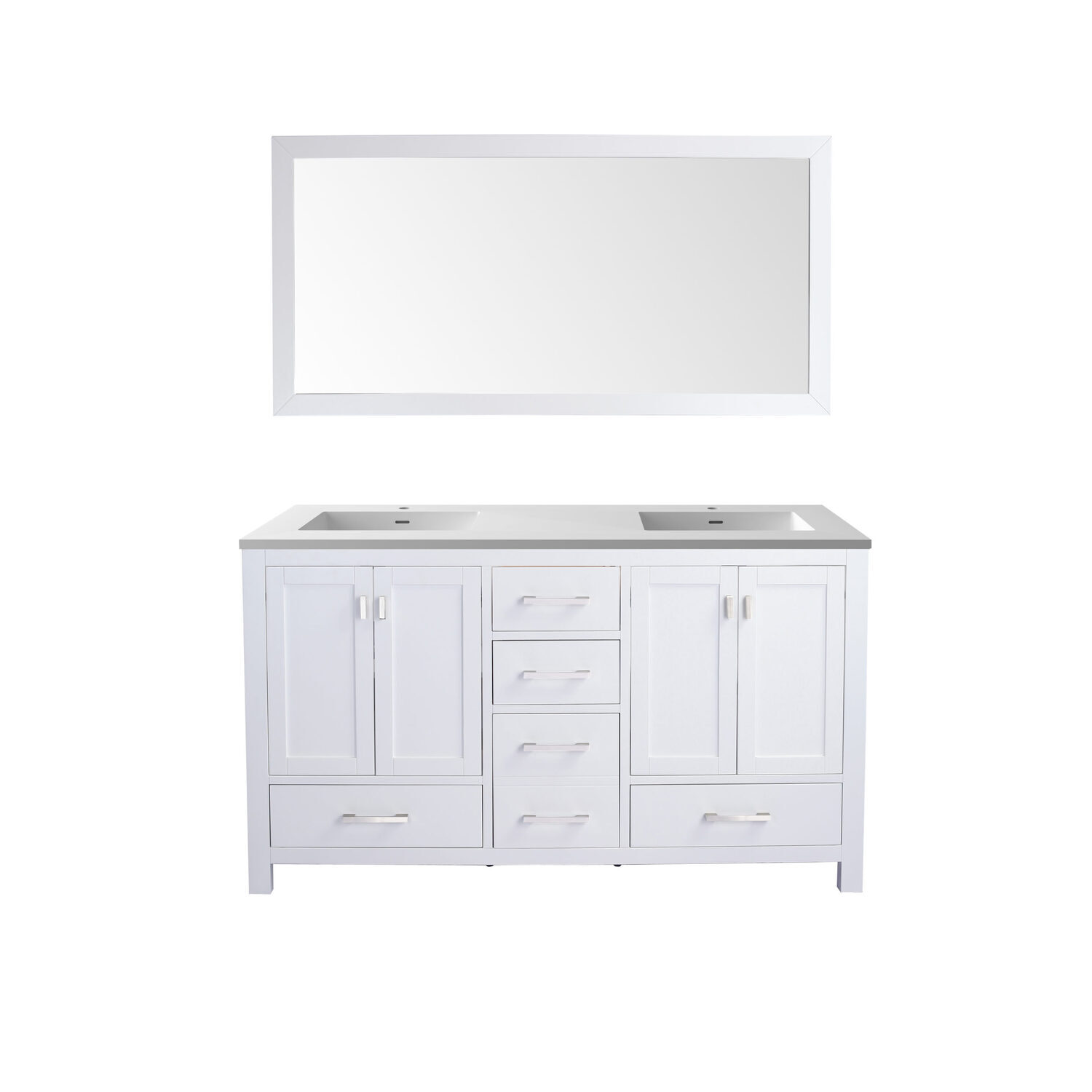 Homestock Sophisticated Simplicity 60 - White Cabinet Matte White Solid ...