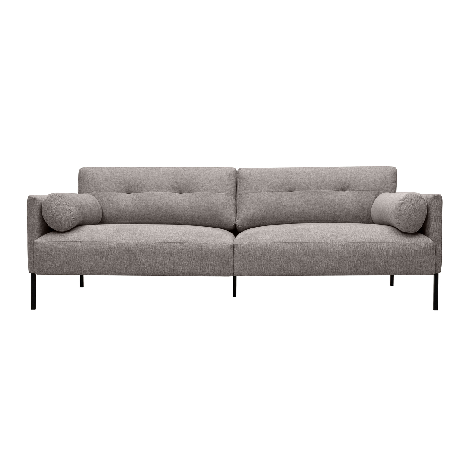 Modern Gray Sofa 84 Inch Fabric Couch with Metal Legs Living Room ...