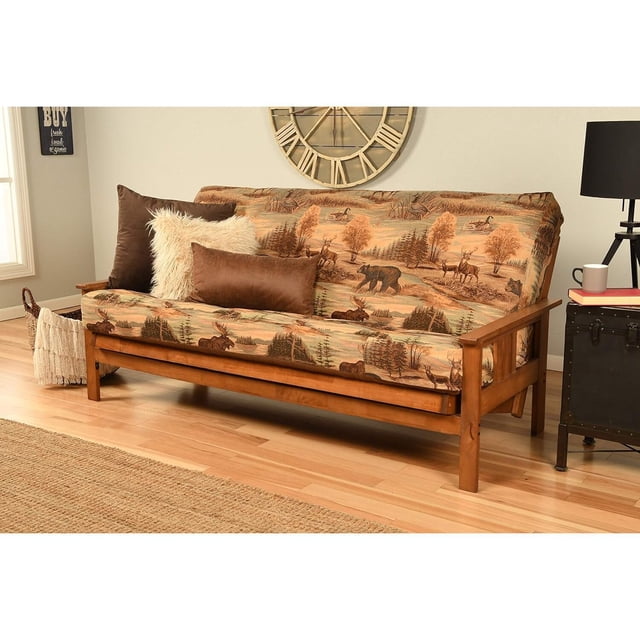 Homestock Southwestern Style Futon Frame/Barbados Finish/Canadian ...