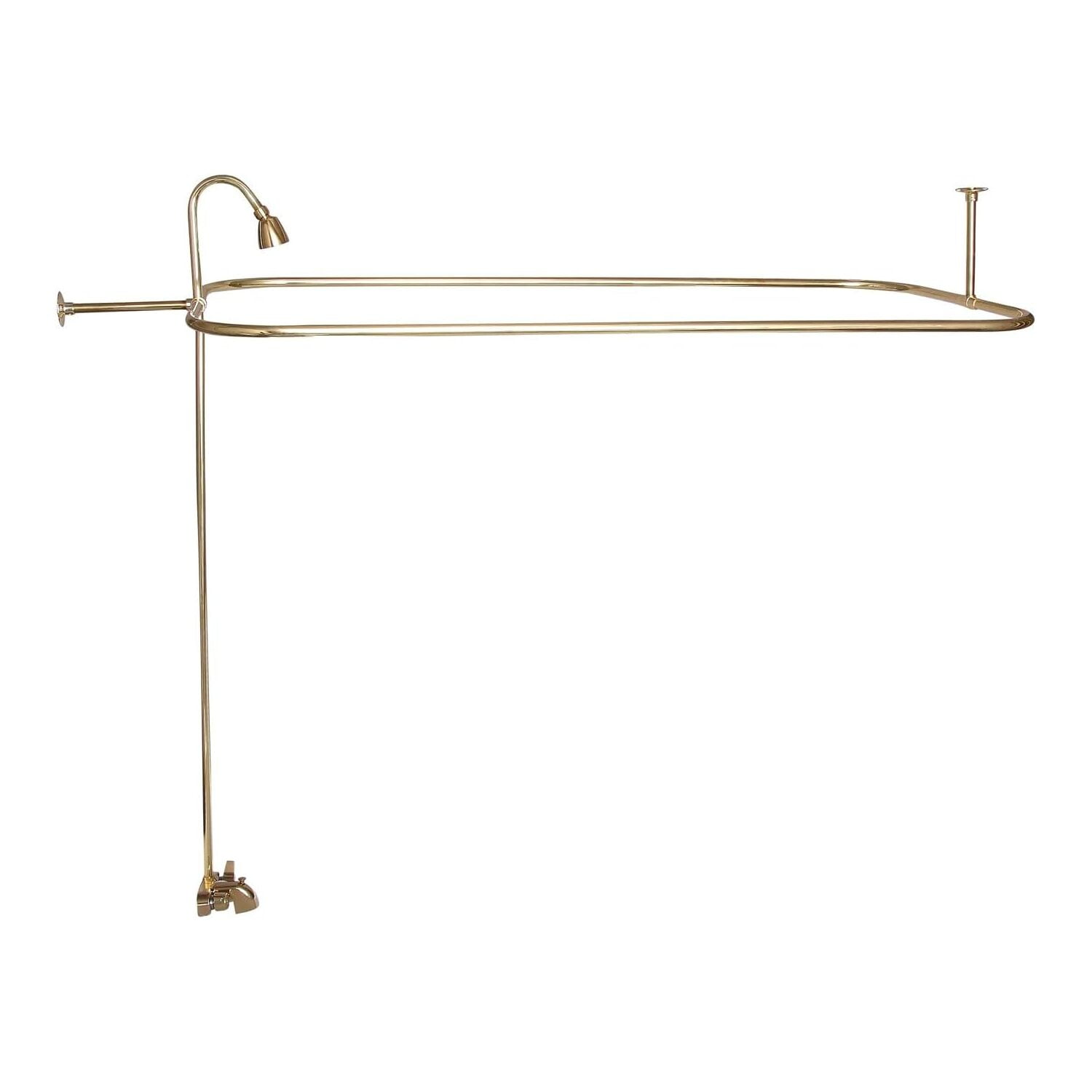 Homestock Southwestern Style Wall Mounted Rectangular Shower Rod For ...