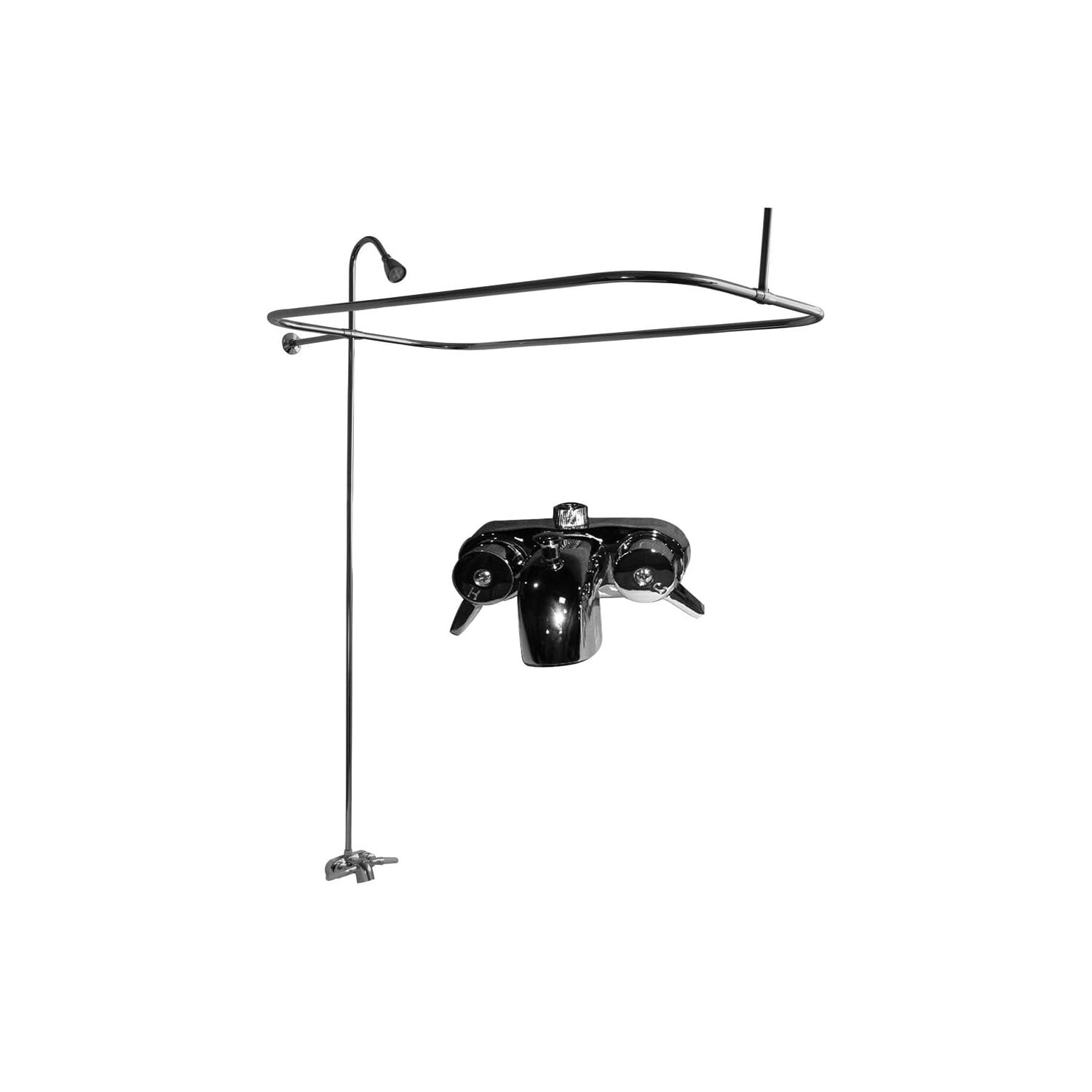 Homestock Suburban Sophistication Wall Mounted Rectangular Shower Rod ...