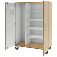Homestock Symmetry Stories 67" Tall - Mobile Wardrobe Closet/Shelf ...