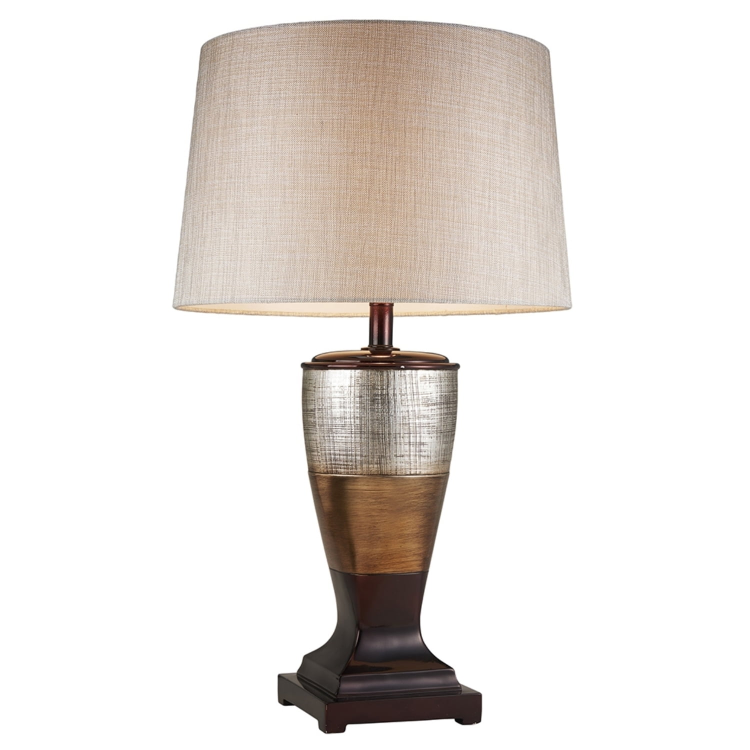 Table Lamp 30" Tall Resin Egyptian Design Lamp Silvery Linen Shade ...